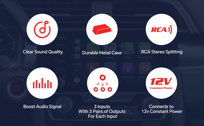 Active Crossover 3 Way Audiopipe 3-Way Crossover Line Driver – SPLIT ...